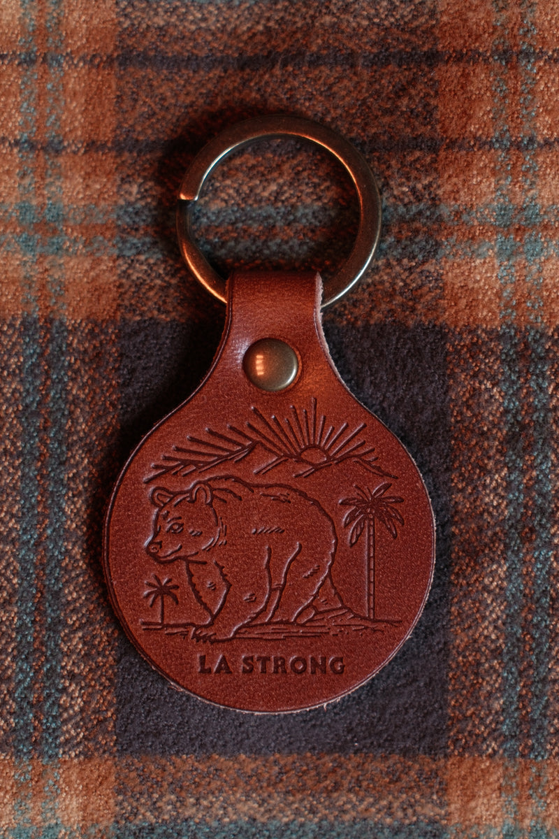 LA Strong Keychain - Eaton Fire Relief – Wildflower Leather Co.