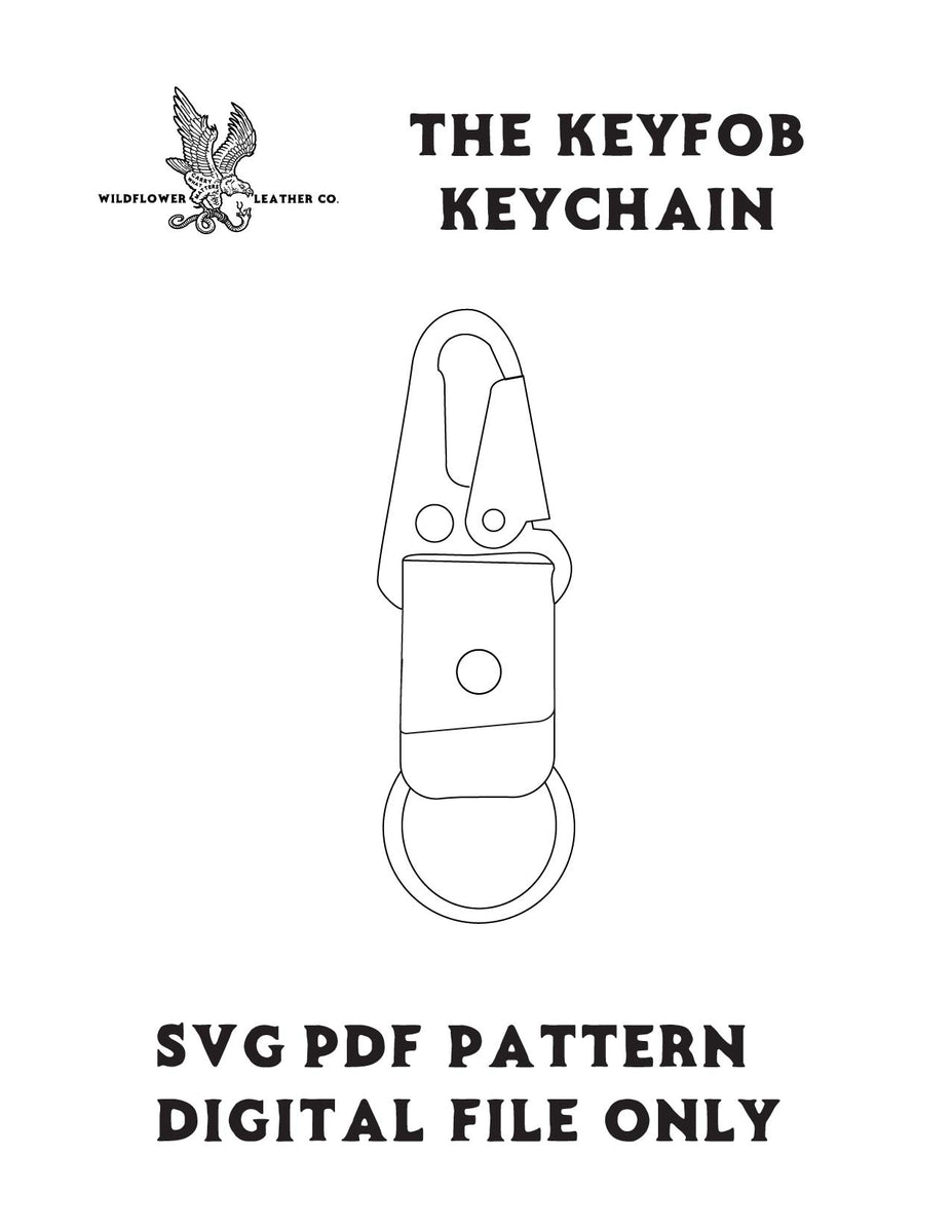 Making They Keyfob Keychain| PDF/SVG Template – Wildflower Leather Co.