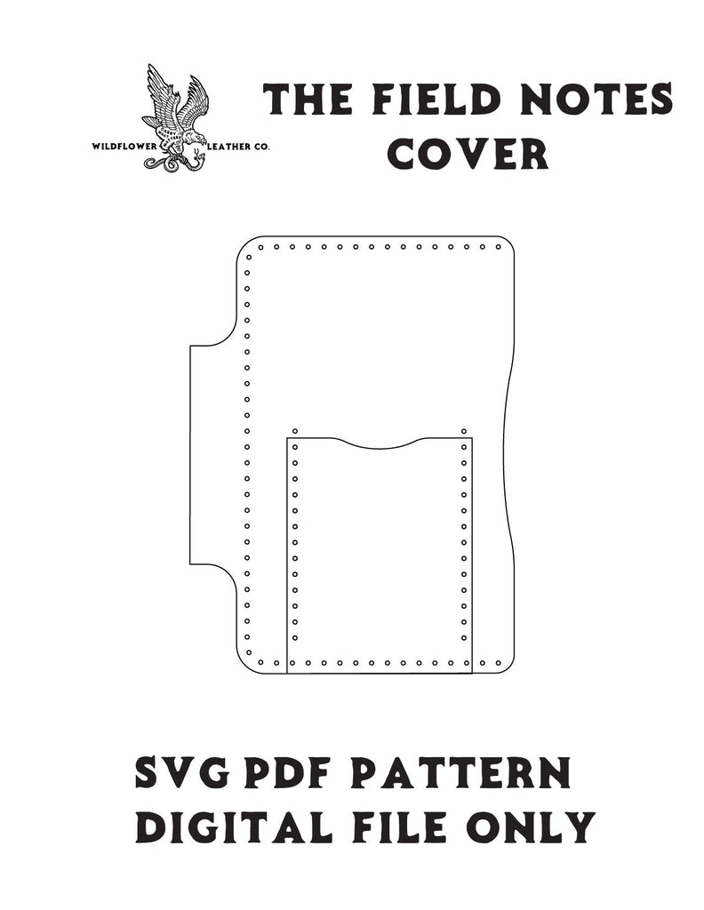 $1 Pattern - The Field Notes Cover – Wildflower Leather Co.